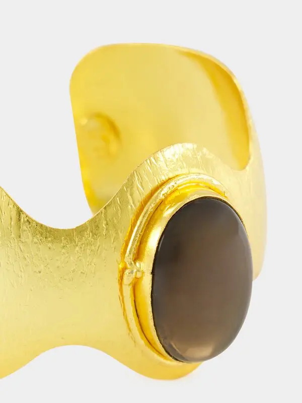 Sylvia Toledano Batwoman Cuff With Smoky Quartz