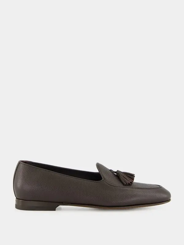 Manolo Blahnik Lennox Tassel Loafers - Brown