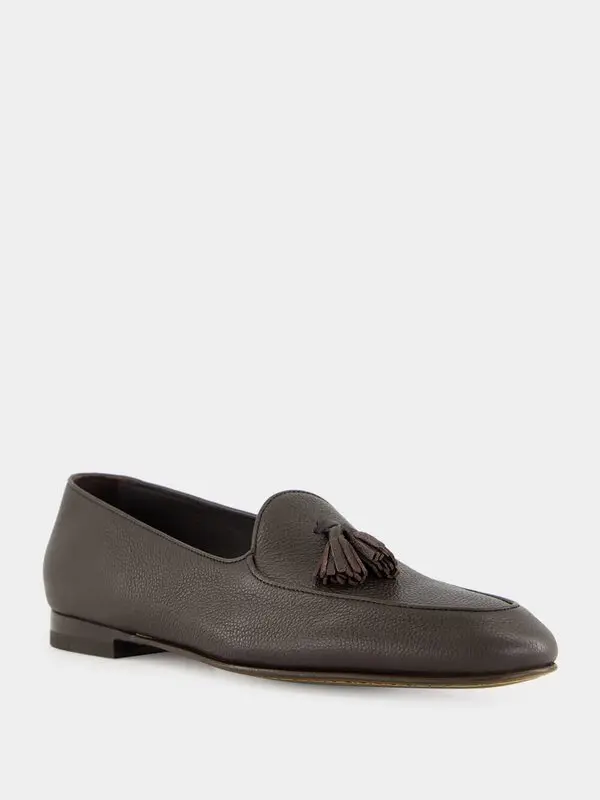 Manolo Blahnik Lennox Tassel Loafers - Brown