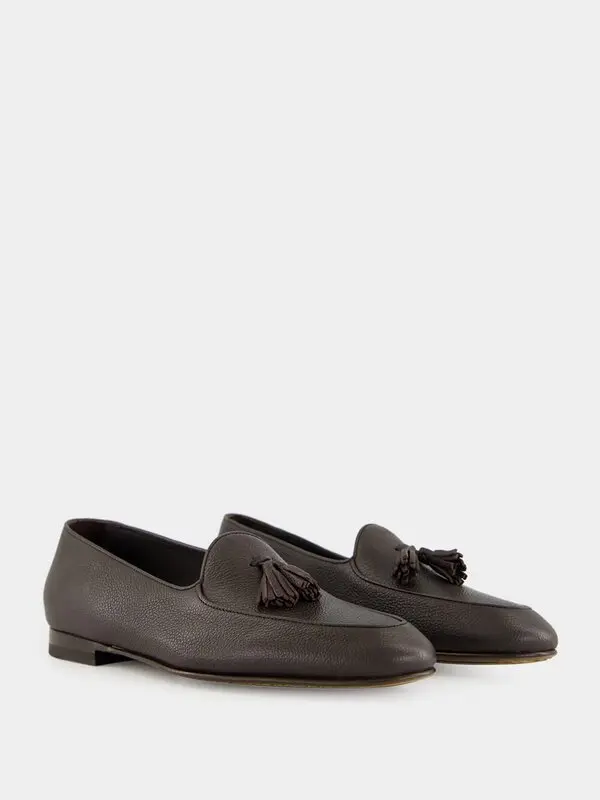 Manolo Blahnik Lennox Tassel Loafers - Brown