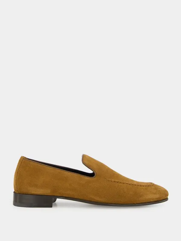 Manolo Blahnik Truro Suede Apron Loafers - Brown