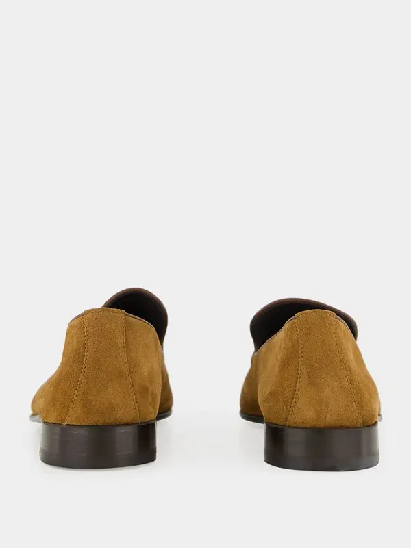 Manolo Blahnik Truro Suede Apron Loafers - Brown