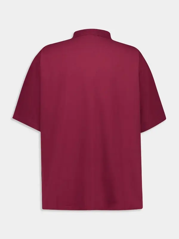 Balenciaga Bordeaux Regular Fit Polo Shirt - Burgundy
