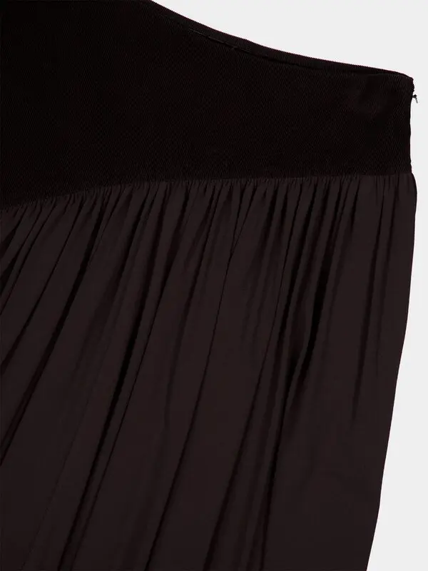FERRAGAMO Dark Espresso Draped Skirt