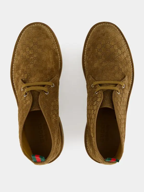 Gucci Gg Suede Ankle Boots