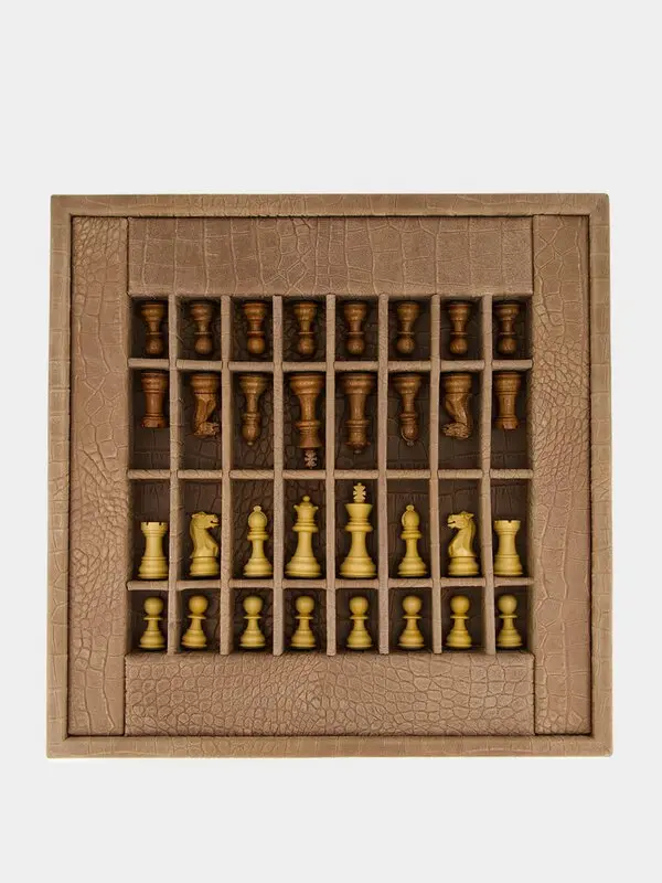 HECTOR SAXE PARIS Alligator Vison Chess Box