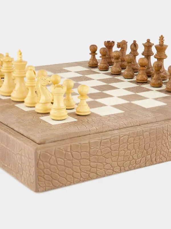 HECTOR SAXE PARIS Alligator Vison Chess Box