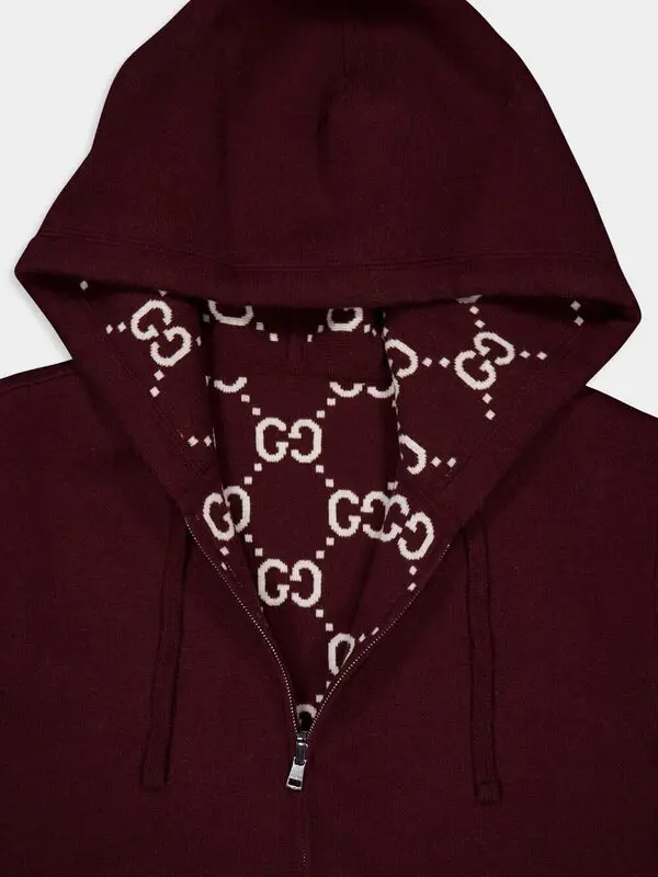 Gucci Gg Wool Zip Sweatshirt