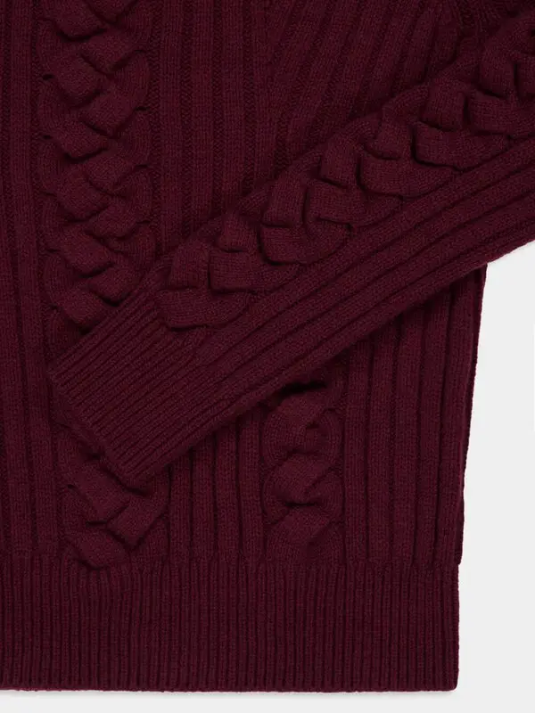 Alexander McQueen Cashmere Cable-knit Jumper - Burgundy