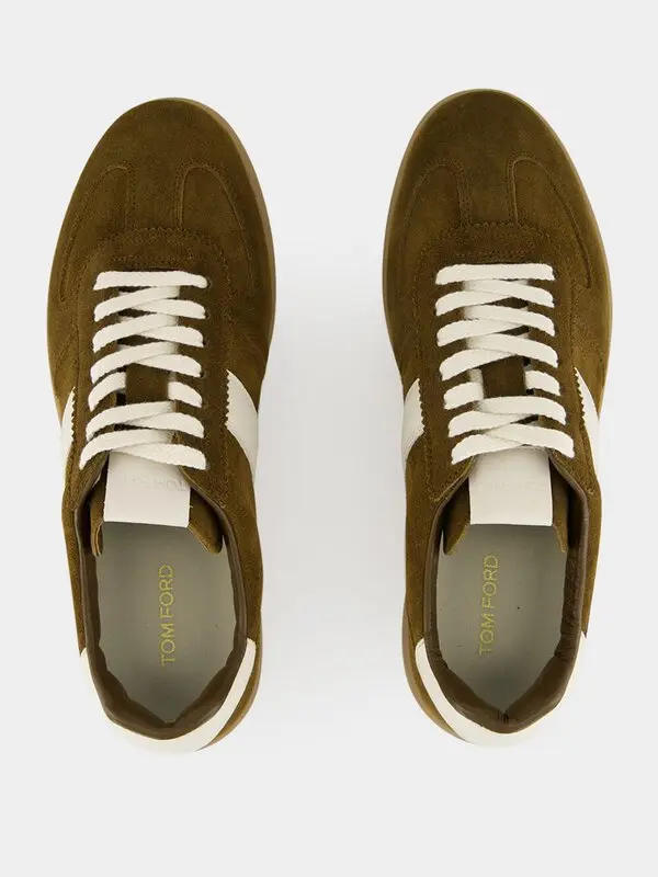 TOM FORD Low-top Suede Sneakers - Brown