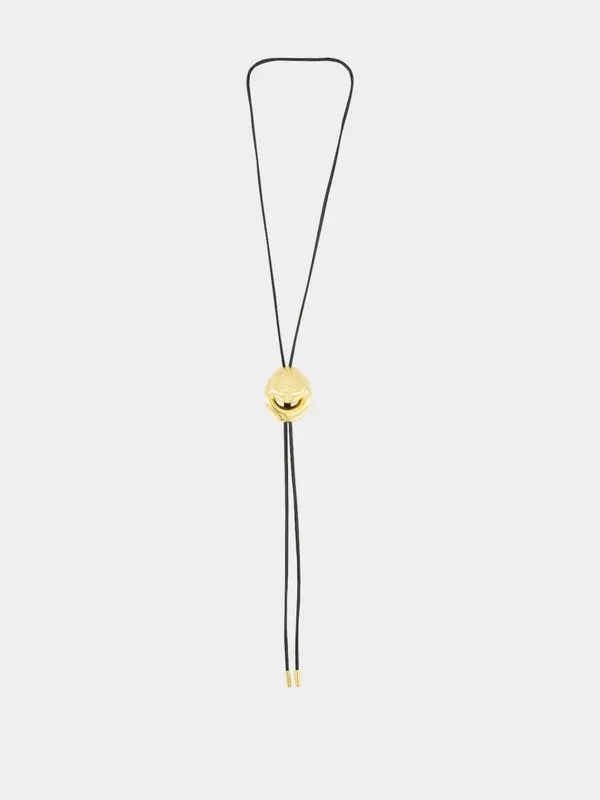 PANCONESI Blow Up Cord Bolo Tie Necklace - Gold