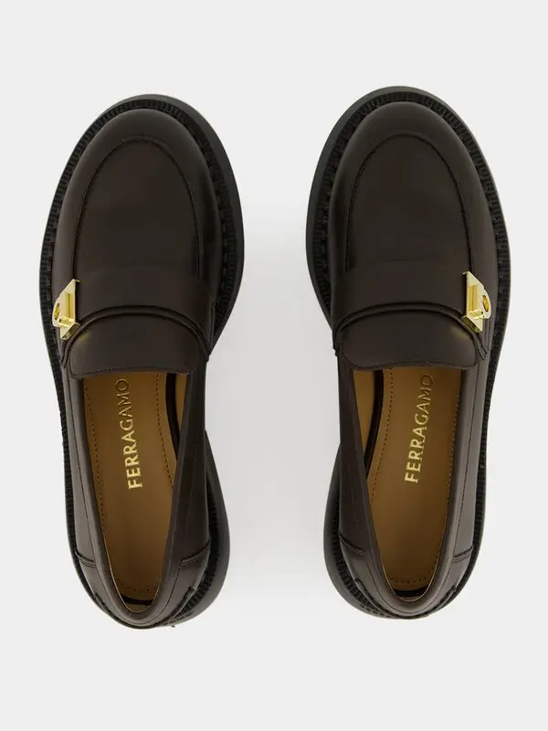 FERRAGAMO Caminia Chunky Leather Loafers