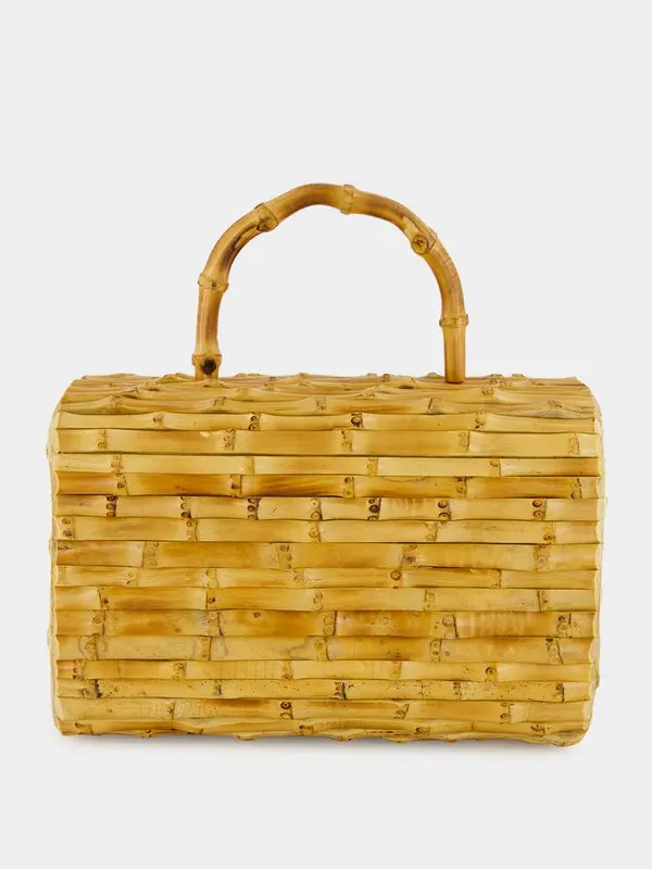 Glorinha Paranagua Monica Bamboo Clutch - Brown