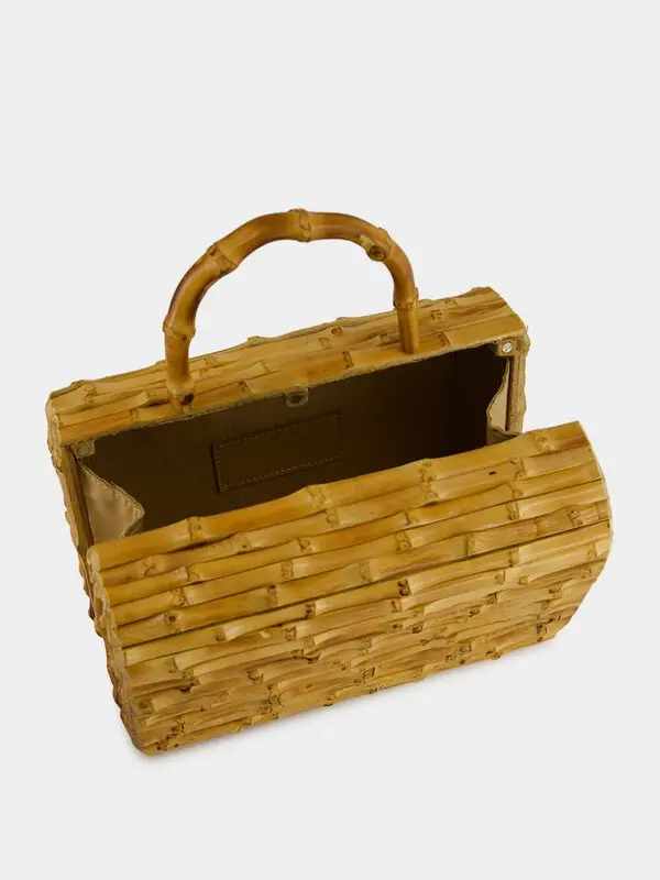 Glorinha Paranagua Monica Bamboo Clutch - Brown