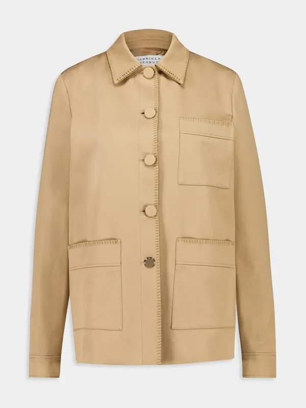 Gabriela Hearst Ulu Sea Island Cotton Chore Jacket - Brown