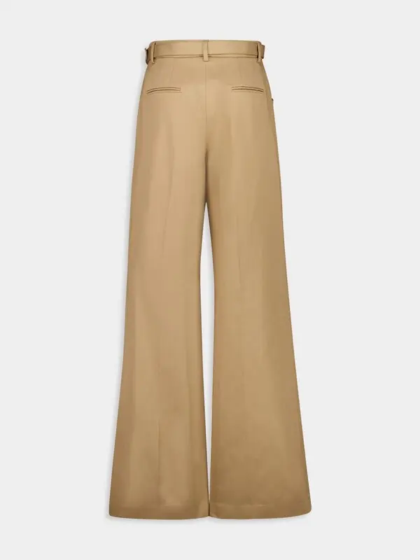 Gabriela Hearst Norman Wide-leg Cotton Trousers - Brown