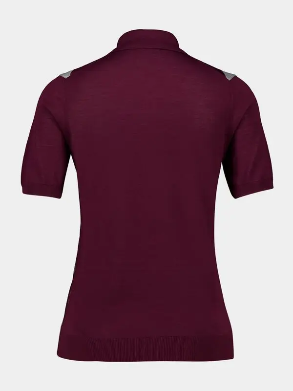 Miu Miu Argyle Wool Polo Shirt