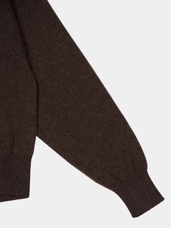FERRAGAMO Swedish Clay Mélange Wool Cardigan