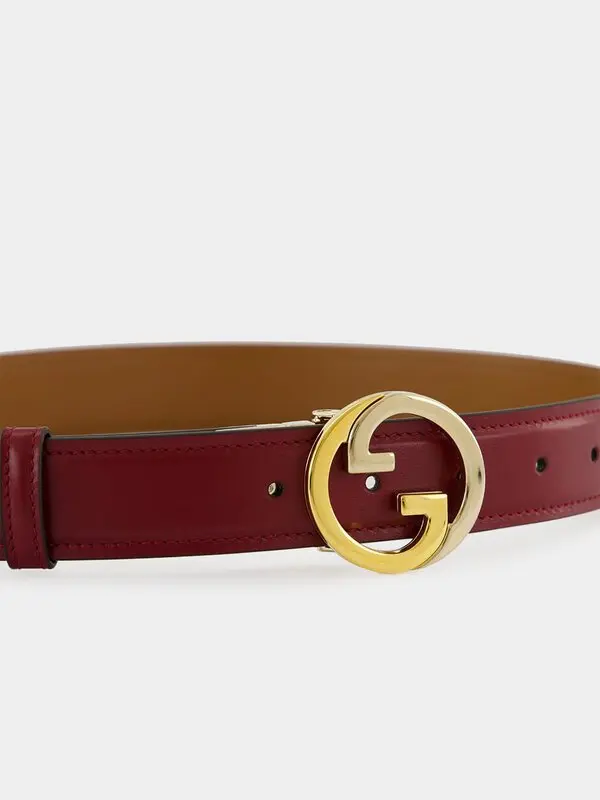 Gucci GG Red Canvas Belt with Gold/Silver Buckle s-l400.jpg main image 3