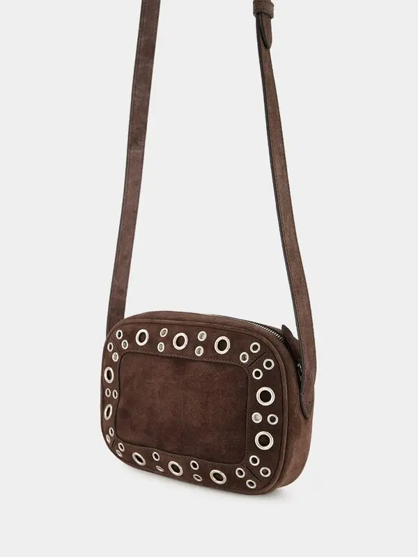 Valentino Garavani Nellcôte Studded Crossbody Bag - Brown