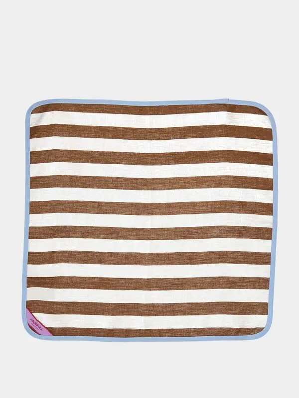 La DoubleJ Riviera Large Napkins Set Of 2 - Brown