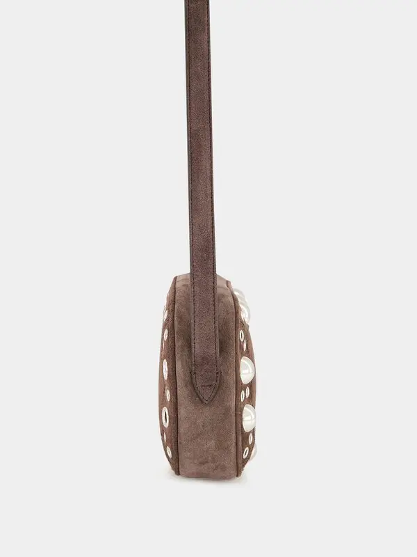 Valentino Garavani Nellcôte Suede Crossbody Bag With Studs