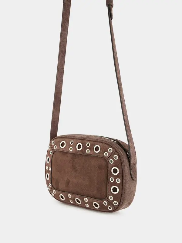 Valentino Garavani Nellcôte Suede Crossbody Bag With Studs