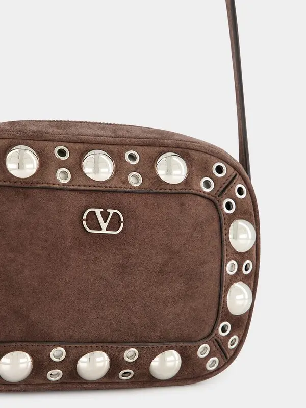 Valentino Garavani Nellcôte Suede Crossbody Bag With Studs