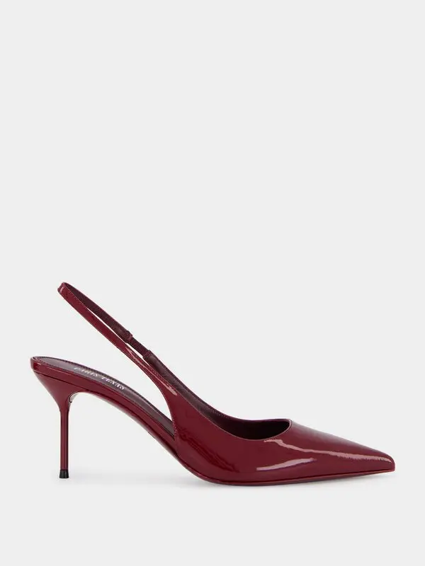 Paris Texas Lidia Slingback 70 Patent Leather Heels - Red
