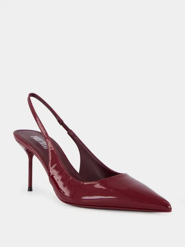 Paris Texas Lidia Slingback 70 Patent Leather Heels - Red
