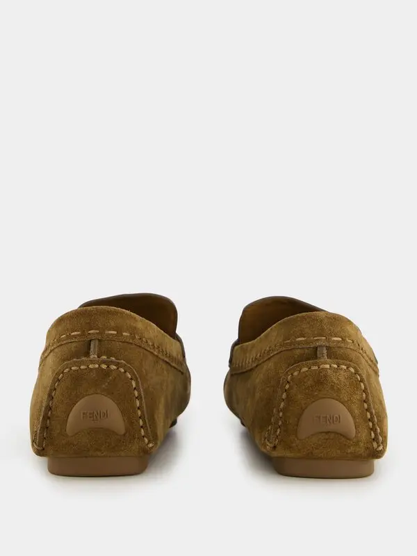 Fendi Suede Ff Driving Loafers