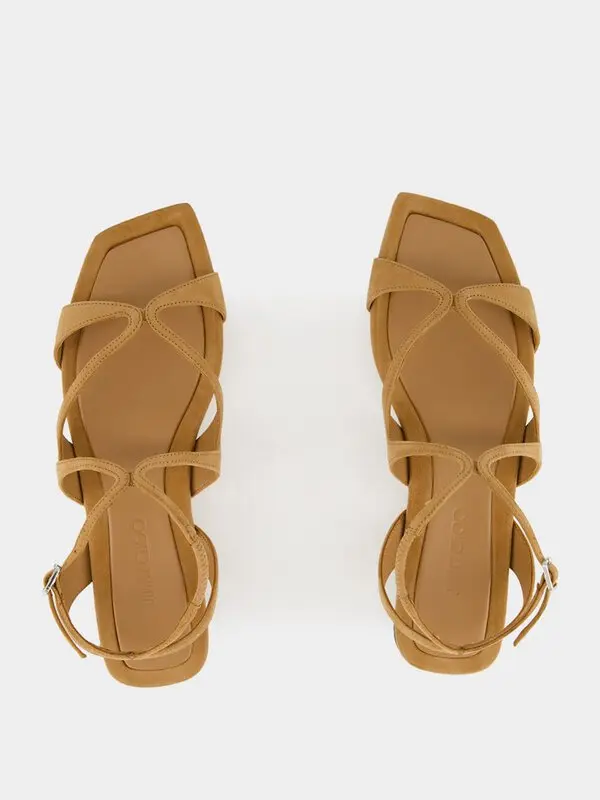JIMMY CHOO Ayla Flat Sandals - Brown