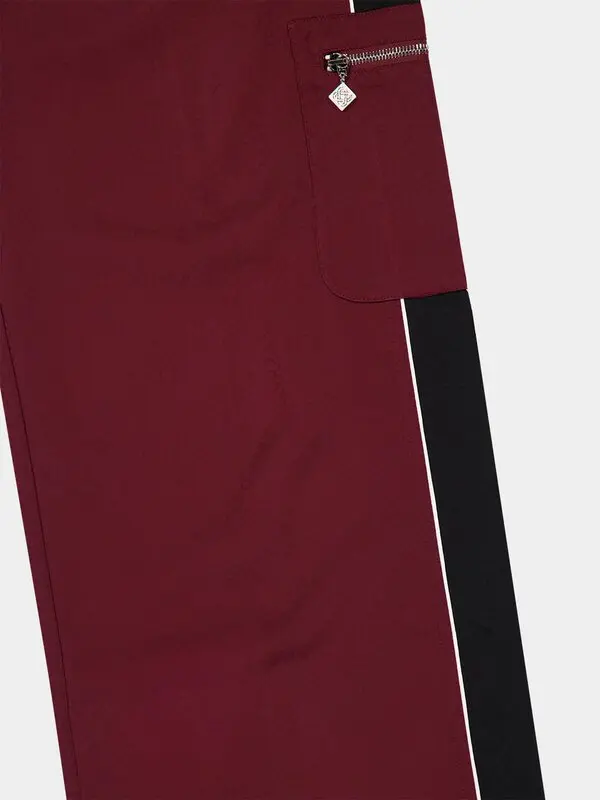 Casablanca Nylon Monogram Raver Trousers - Burgundy