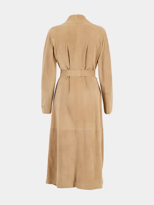 Fendi Suede Wrap Coat