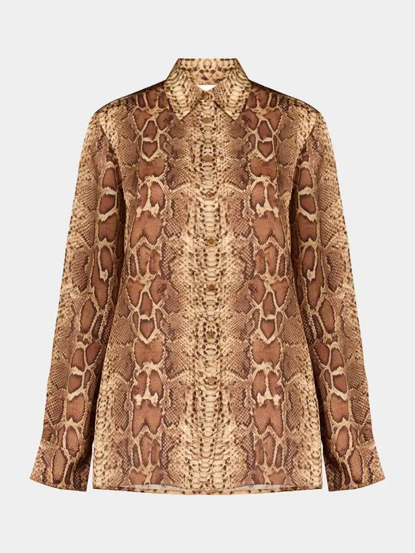 Zimmermann Toffee Snake Hypnotic Shirt