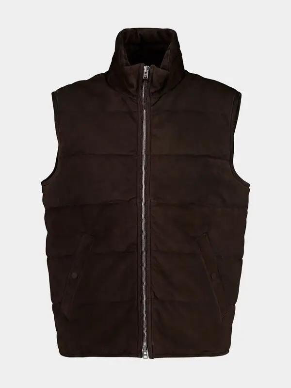 TOM FORD Suede Light-fill Gilet - Brown