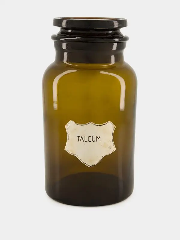All Origine Amber Glass Talcum Apothecary Bottle - Brown