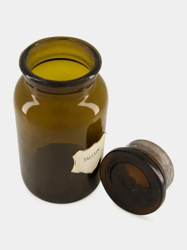 All Origine Amber Glass Talcum Apothecary Bottle