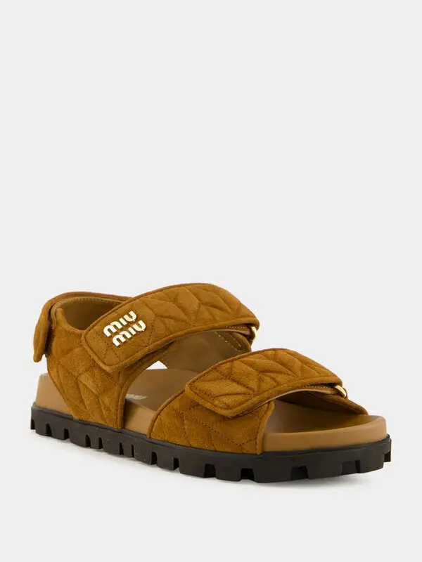 Miu Miu Double Strap Flat Sandals