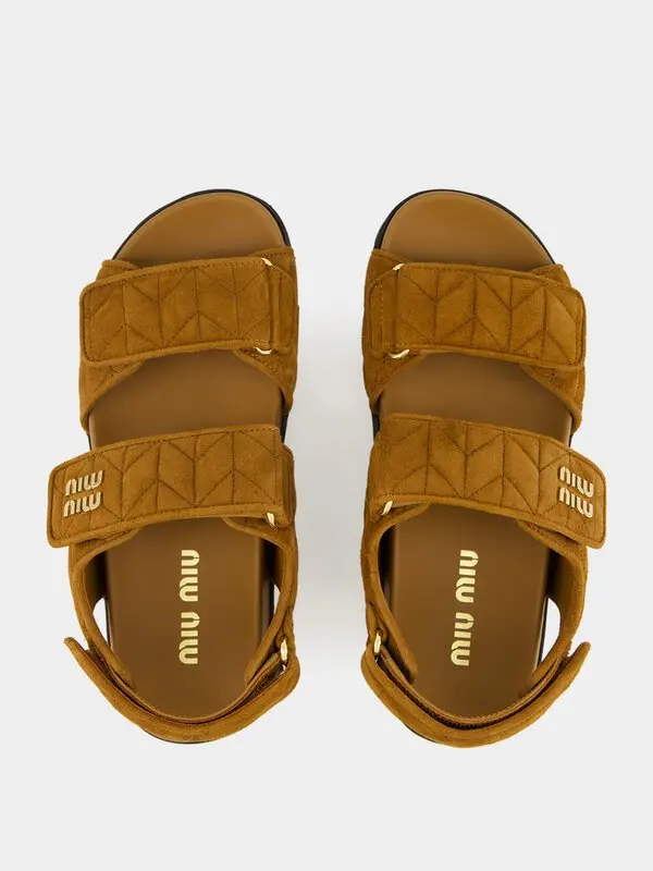 Miu Miu Double Strap Flat Sandals