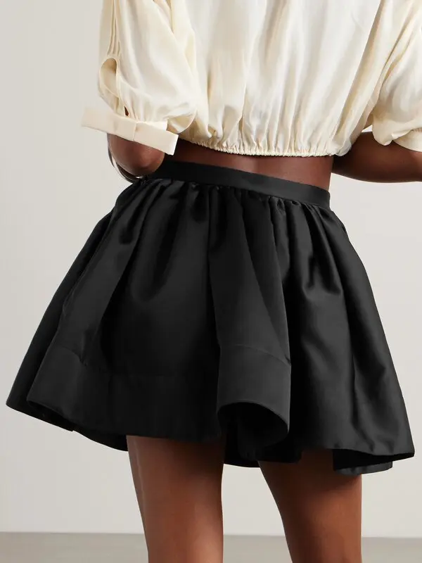 Rabanne Gathered Mikado Mini Skirt
