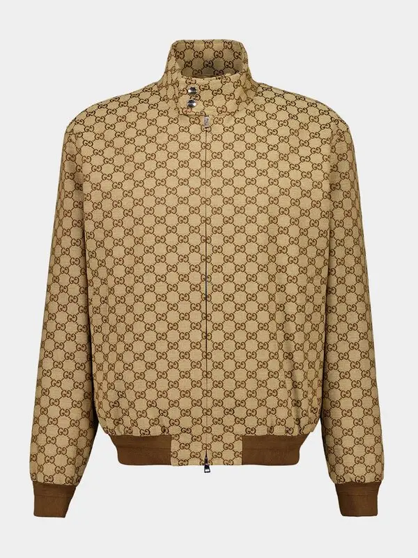 Gucci Gg Canvas Bomber Jacket - Brown
