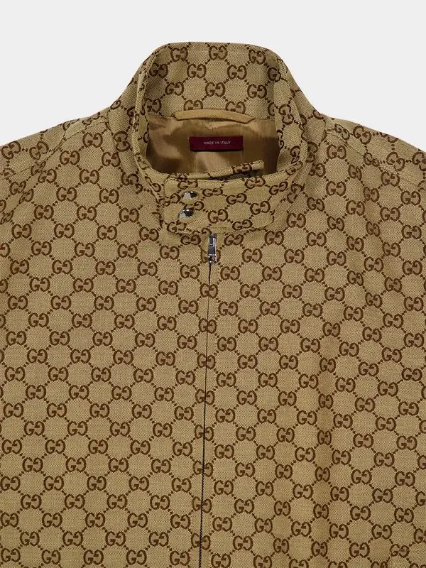 Gucci Gg Canvas Bomber Jacket - Brown