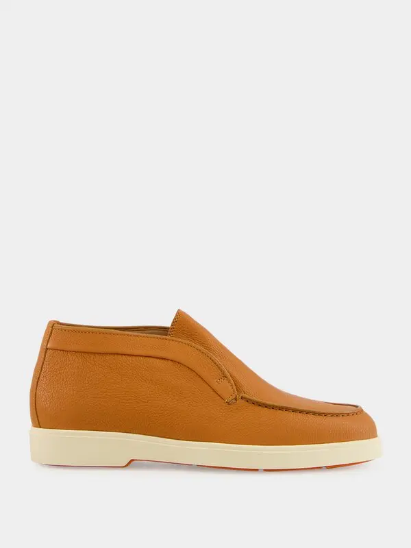 Santoni Leather Desert Boots - Brown