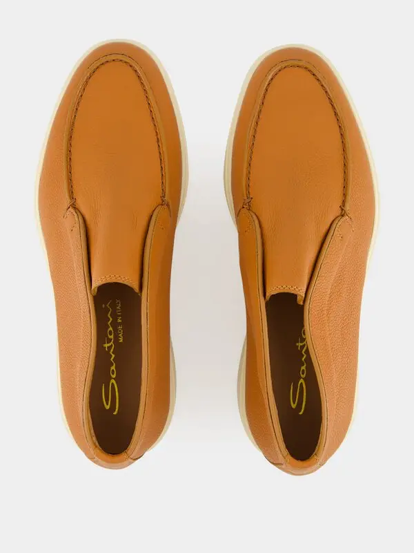 Santoni Leather Desert Boots - Brown