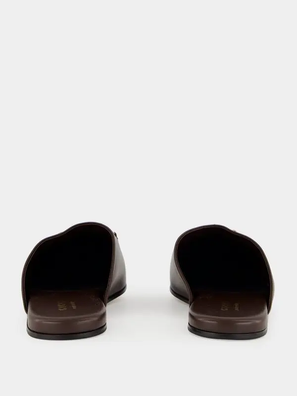 Gucci Horsebit Leather Mule - Brown