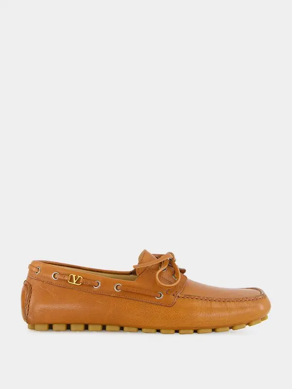 Valentino Garavani Driver Fastaway Loafer - Brown