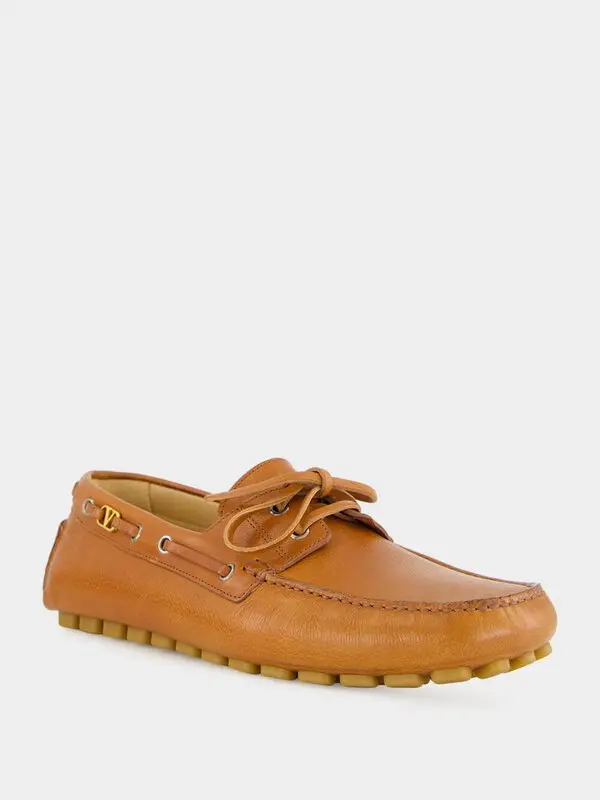 Valentino Garavani Driver Fastaway Loafer - Brown