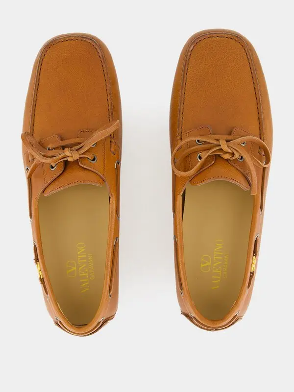 Valentino Garavani Driver Fastaway Loafer - Brown
