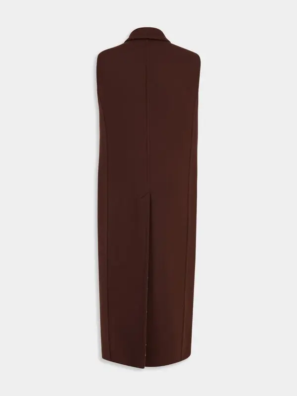 Gucci Long Gg Double Wool Gilet